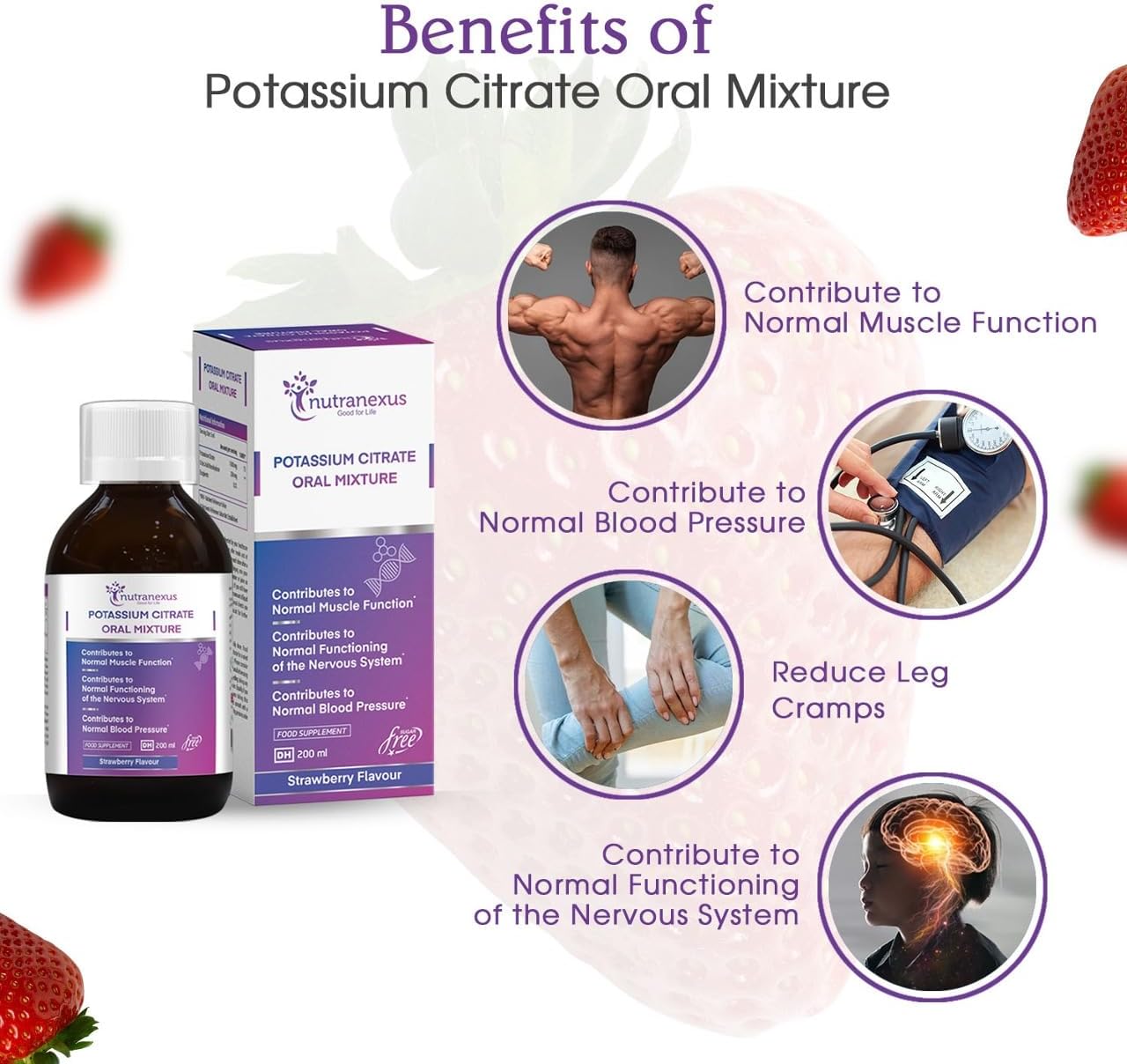 Buy Nutranexus Potassium Citrate Oral Mixture - 200ml | Strawberry ...